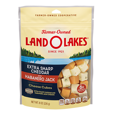 Extra Sharp Cheddar & Habanero Jack Cheese Cubes | Land O'Lakes